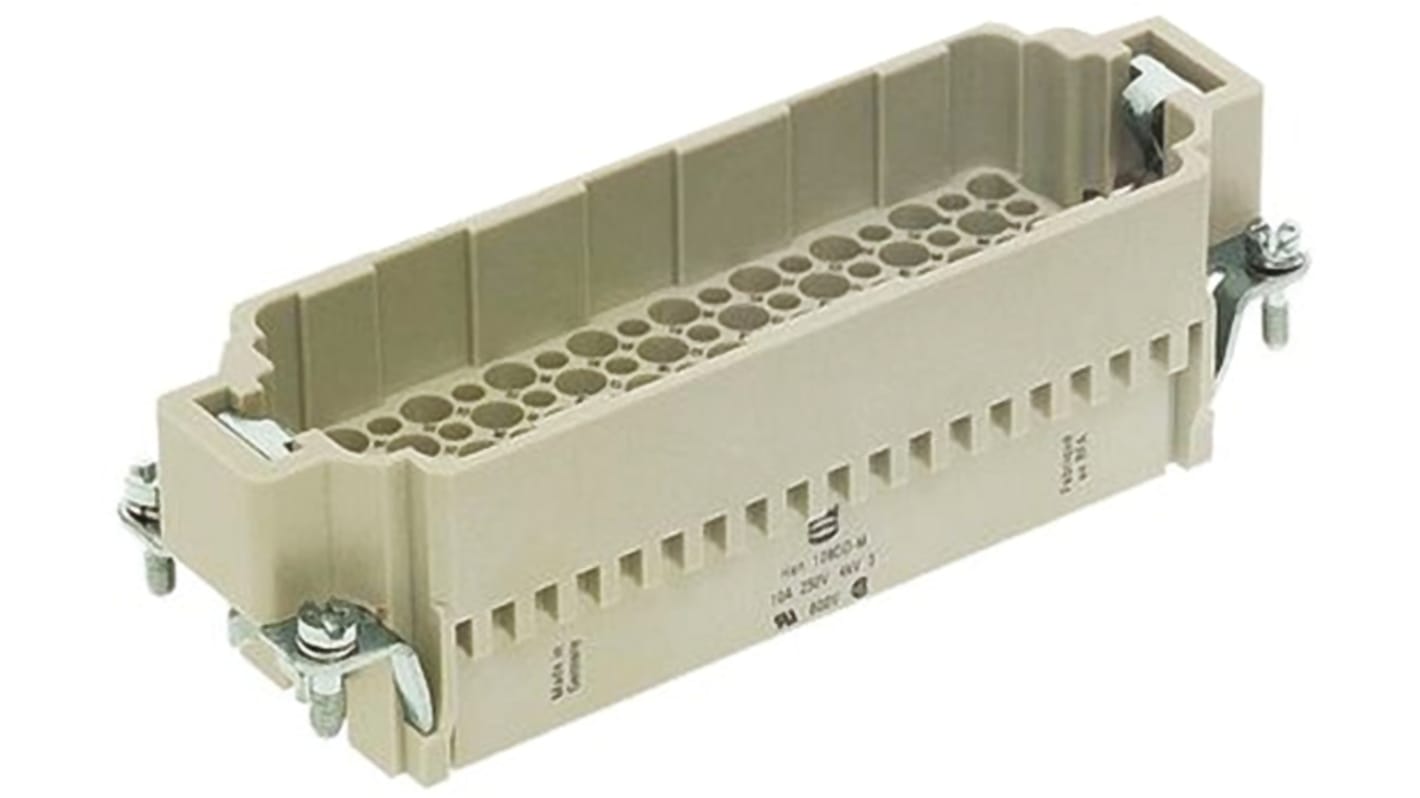 09161083011 | HARTING Heavy Duty Power Connector Insert, 10A, Male, Han DD Series, 108 Contacts | RS