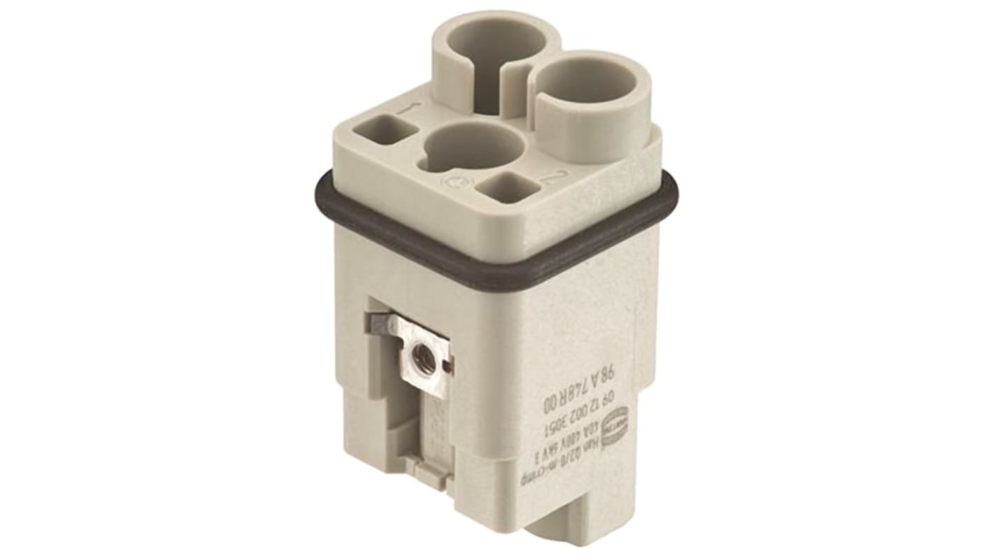 09120023051 | HARTING Heavy Duty Power Connector Insert, 40A, Male, HAN ...