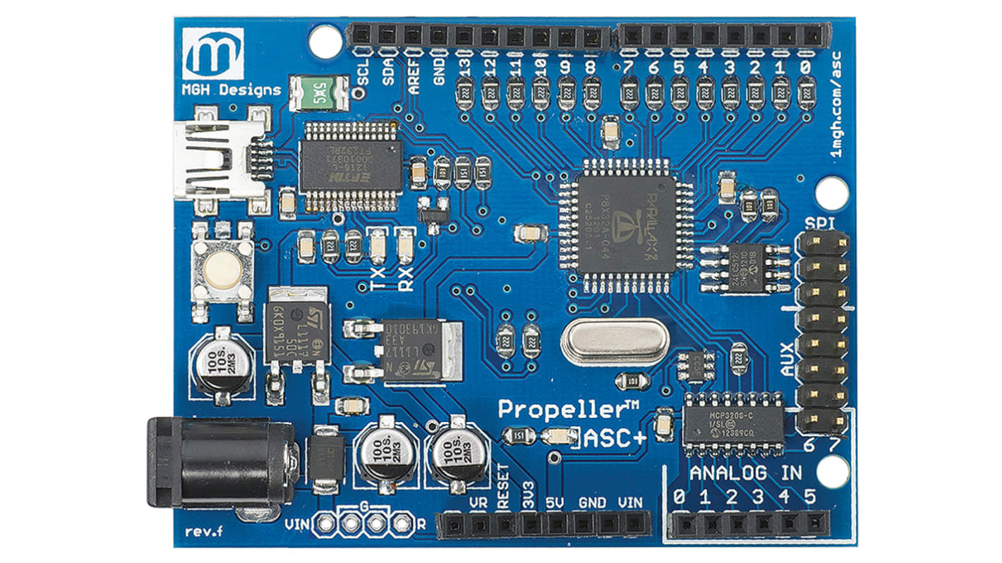 Parallax Inc Propeller ASC+ MCU Add On Board 32214 | RS