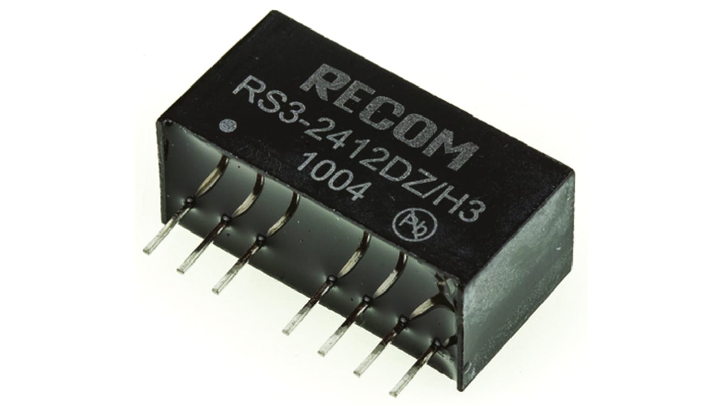 RS3-2412DZ/H3 | Recom RS3 Isolated DC-DC Converter, ±12V dc/ ±125mA ...
