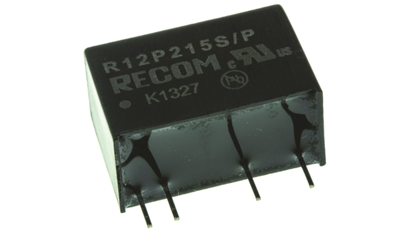 R12P215S/P | Recom R12P DC-DC Converter, 15V dc/ 132mA Output, 10.8 → ...