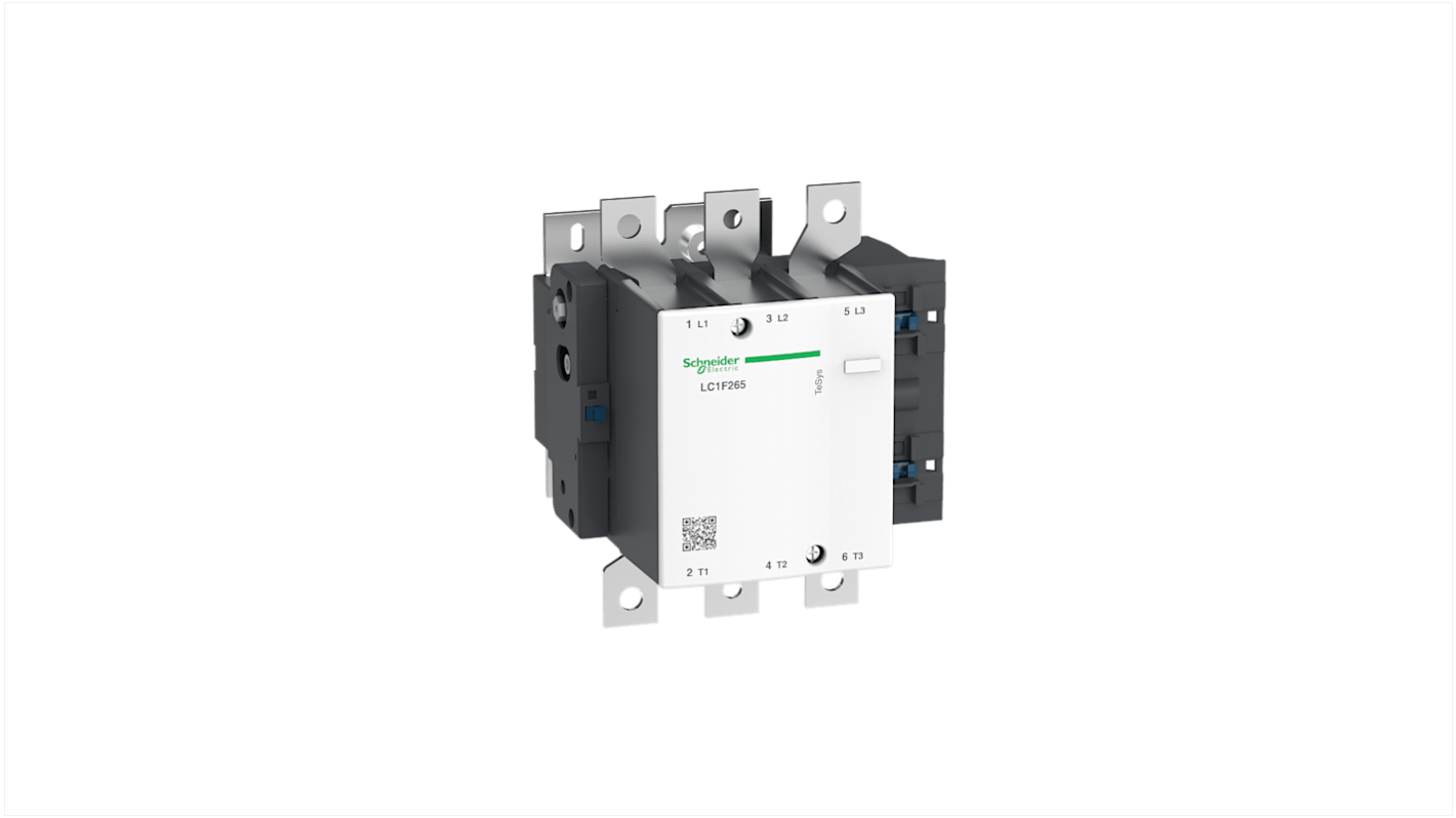 LC1F265Q7 | Schneider Electric TeSys F LC1F Contactor, 380 V ac Coil, 3 ...