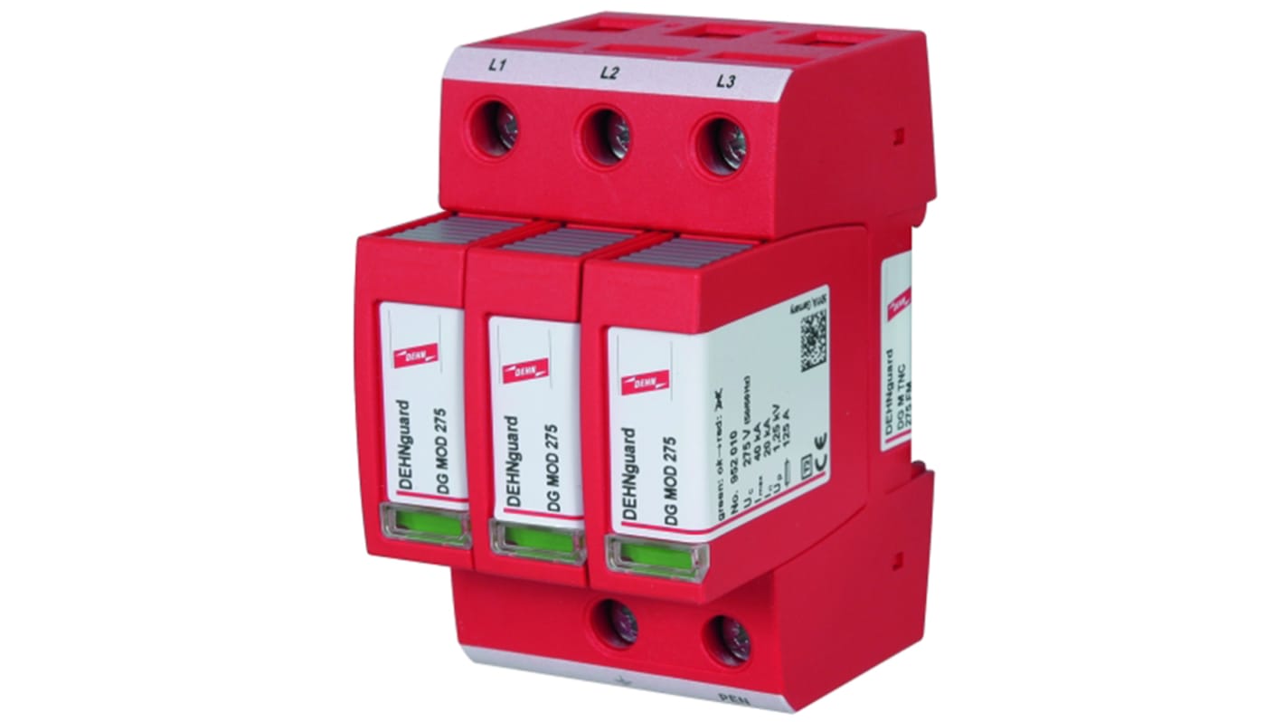 DG M TNC 275 | Dehn, DG Modular Surge Protector 275 V Maximum Voltage ...