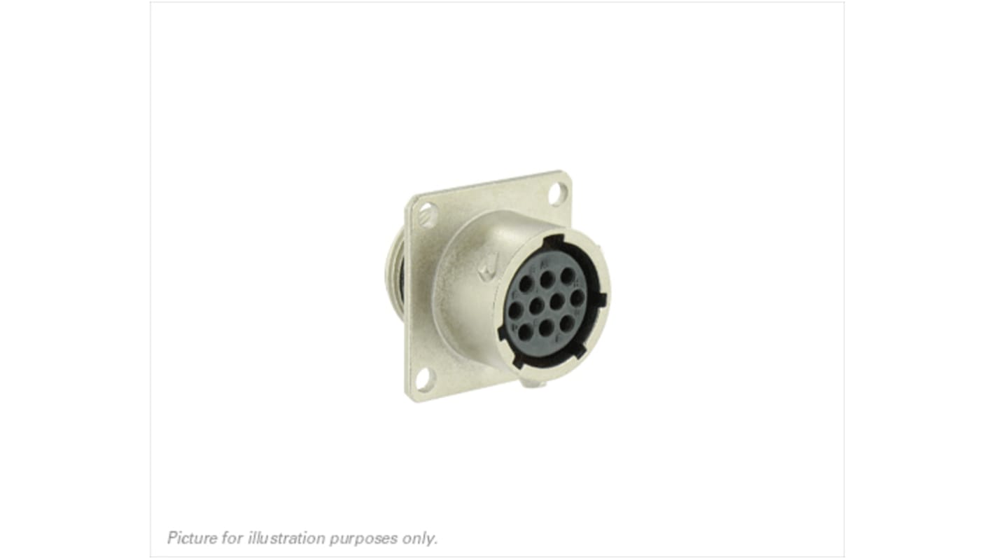 UT0W01210SH | Souriau Connector, 10 Contacts, Flange Mount, Plug ...