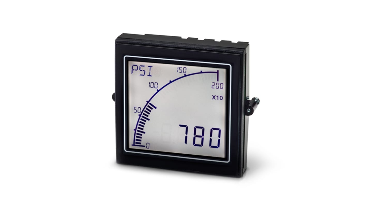 APM-PROC-APO | Trumeter APM LCD Digital Panel Multi-Function Meter for Current, Voltage, 68mm x ...