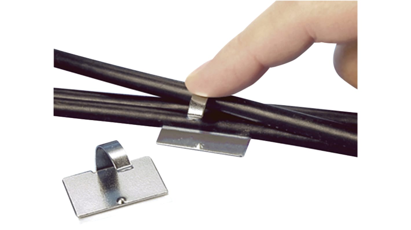 MACC25-A-C | Panduit Natural Zinc Plated Steel Cord Clip, 6.4mm Max ...