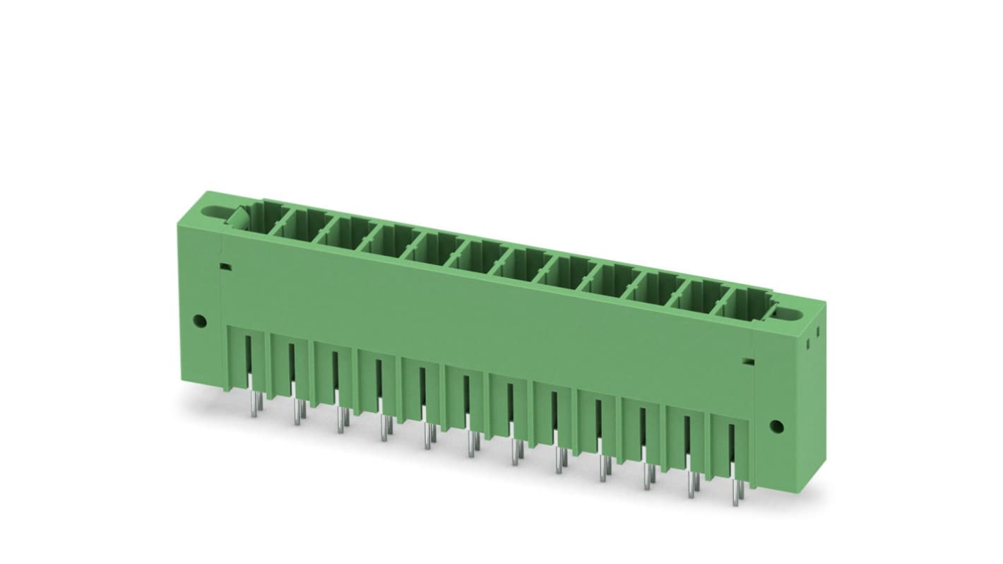 1721009 | Phoenix Contact 7.62mm Pitch 12 Way Pluggable Terminal Block ...