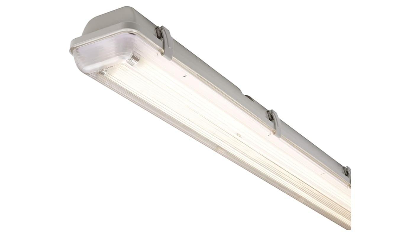 RS PRO 56 W Fluorescent Batten Light, 230 V Linear Twin Batten, 2 Lamp ...
