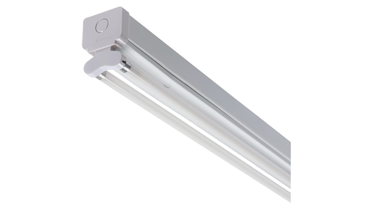 RS PRO 28 W Fluorescent Batten Light, 230 V Linear Twin Batten, 2 Lamp ...