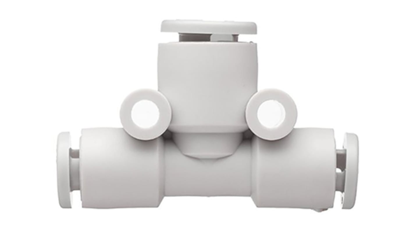 KJT04-06 | SMC KJT Series Bulkhead Tube-to-Tube Adaptor, Push In 4 mm to Push In 4 mm, Tube-to ...