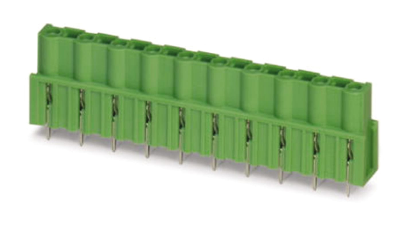 1828948 | Phoenix Contact 7.62mm Pitch 5 Way Pluggable Terminal Block, Inverted Header, Through ...