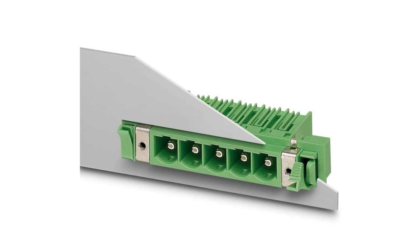 1701537 | Phoenix Contact 10.16mm Pitch 2 Way Right Angle Pluggable ...