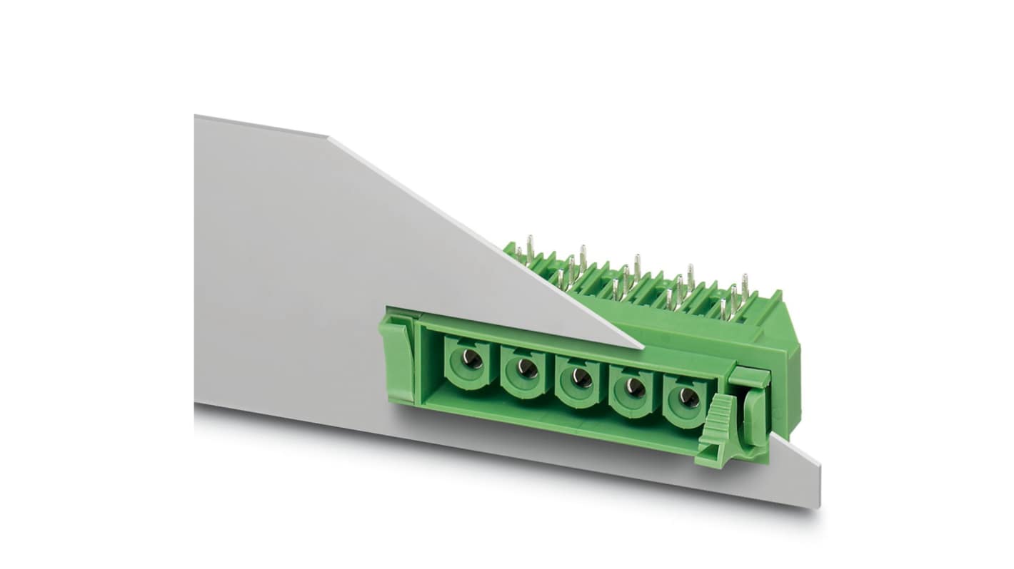 1702497 | Phoenix Contact 10.16mm Pitch 2 Way Right Angle Pluggable ...