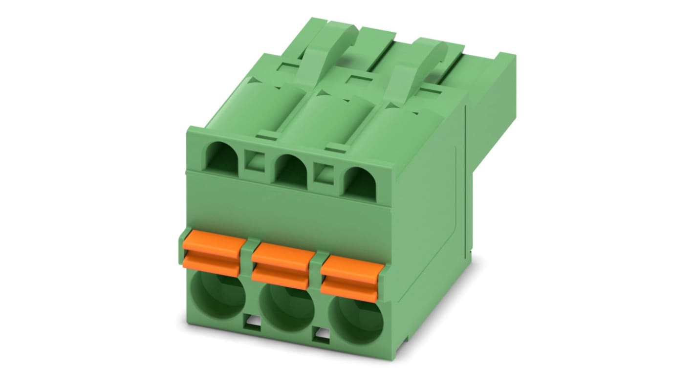 1909223 | Phoenix Contact 5mm Pitch 3 Way Pluggable Terminal Block ...