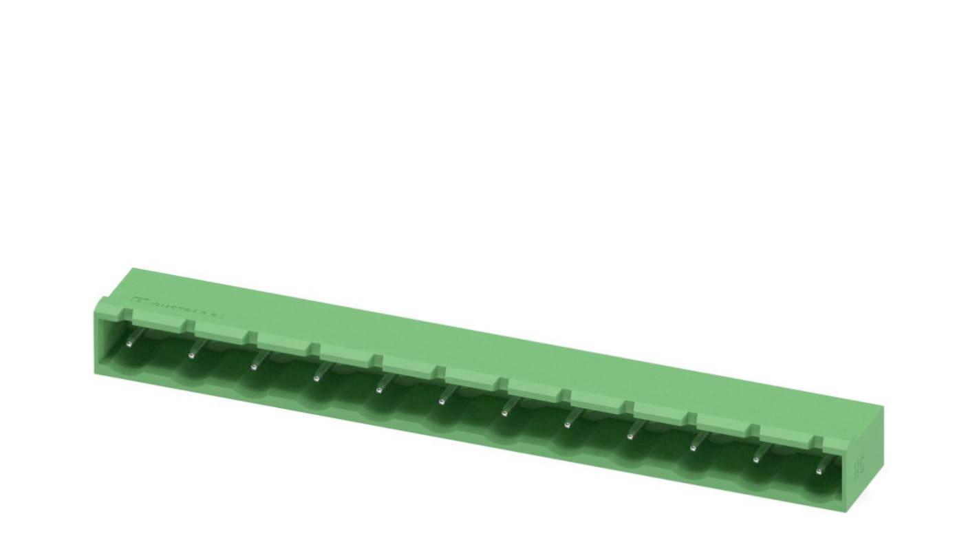 1728950 | Phoenix Contact 7.62mm Pitch 12 Way Right Angle Pluggable ...