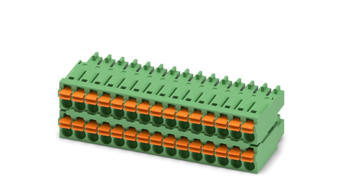 1738937 | Phoenix Contact 3.5mm Pitch 30 Way Pluggable Terminal Block ...