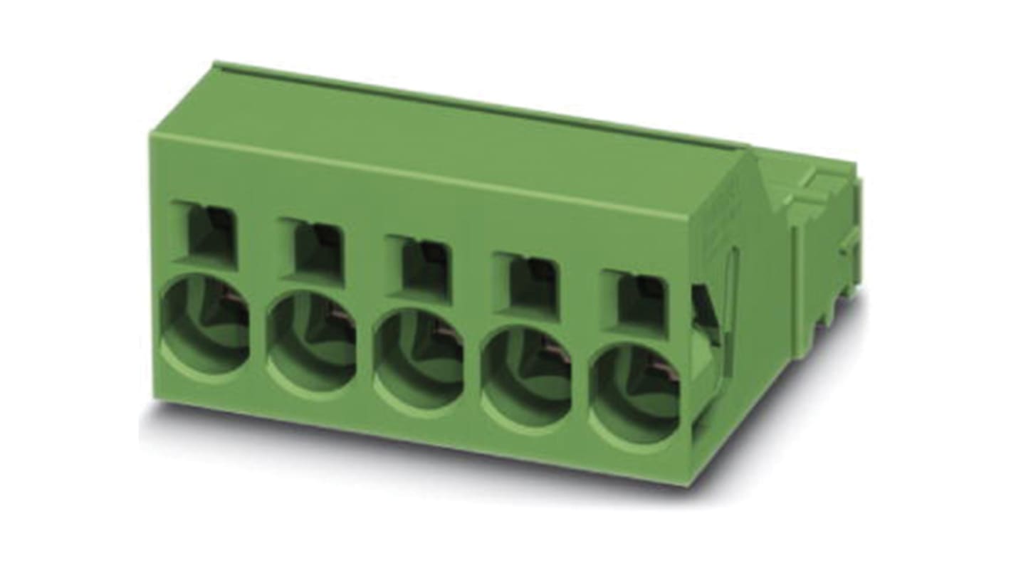 1748574 | Phoenix Contact 10.16mm Pitch 5 Way Pluggable Terminal Block ...