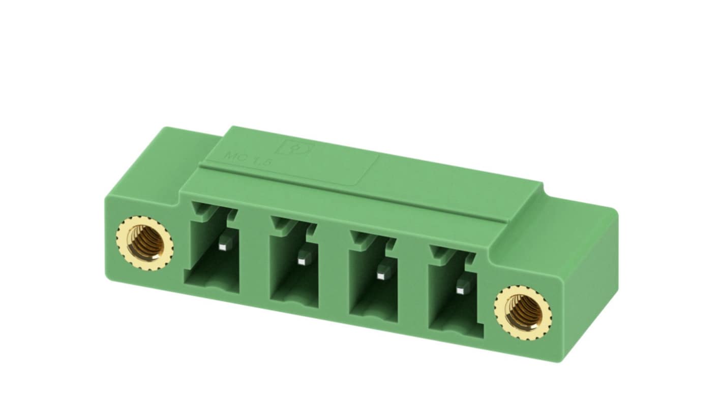 1847482 | Phoenix Contact 5.08mm Pitch 4 Way Right Angle Pluggable ...