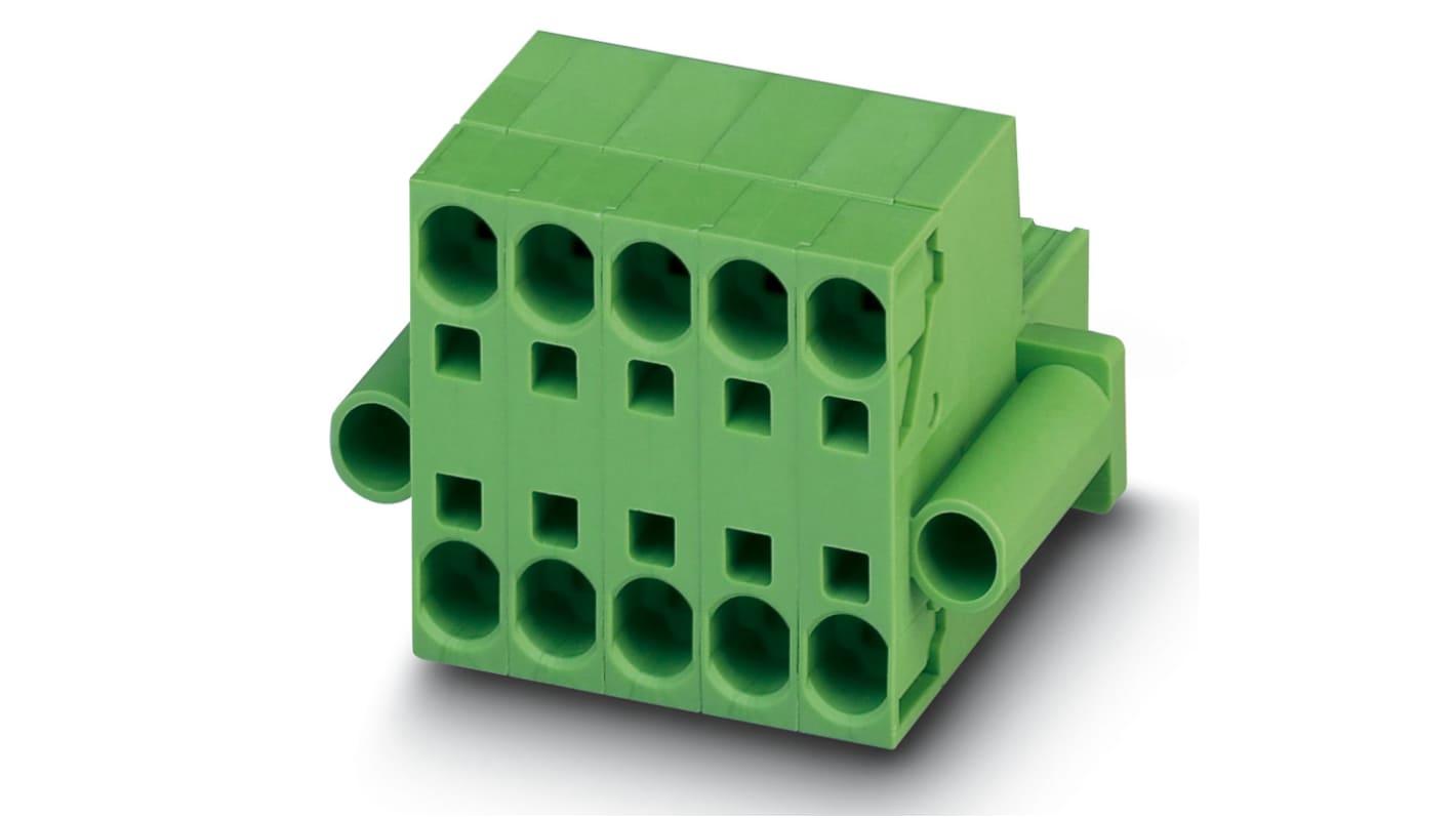 1728219 | Phoenix Contact 7.62mm Pitch 3 Way Pluggable Terminal Block, Plug, Spring Cage ...