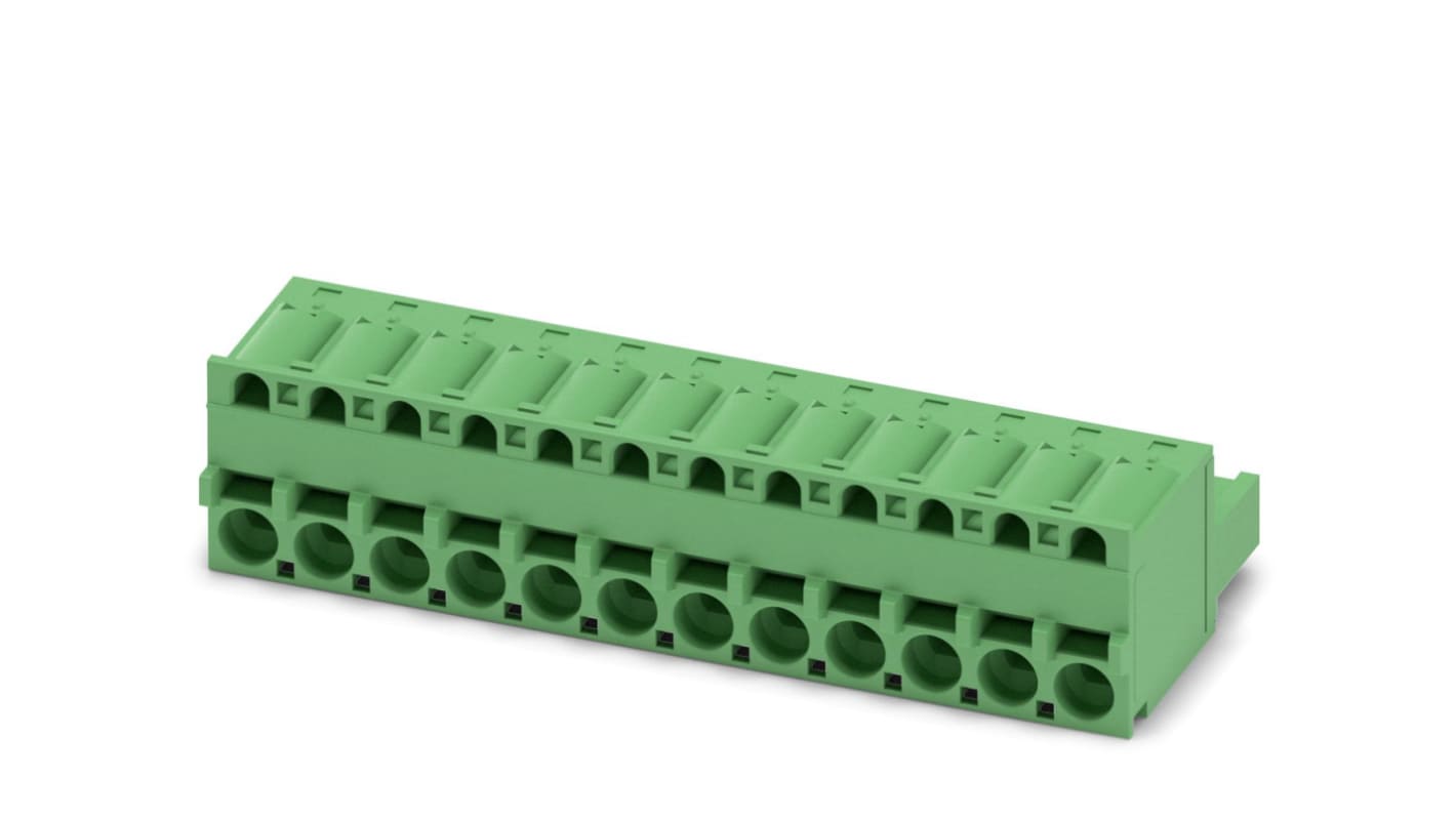 1975176 | Phoenix Contact 5.08mm Pitch 12 Way Pluggable Terminal Block ...