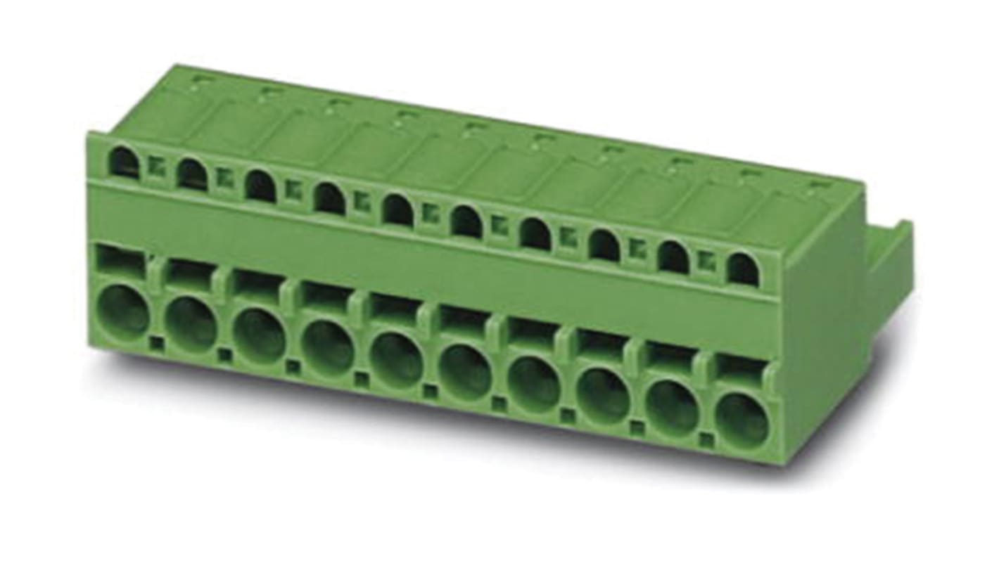 1975231 | Phoenix Contact 5.08mm Pitch 18 Way Pluggable Terminal Block ...