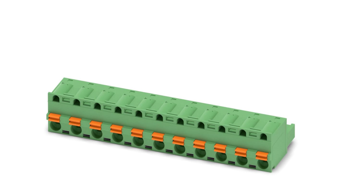 1939507 | Phoenix Contact 7.5mm Pitch 11 Way Pluggable Terminal Block, Plug, Cable Mount, Spring ...