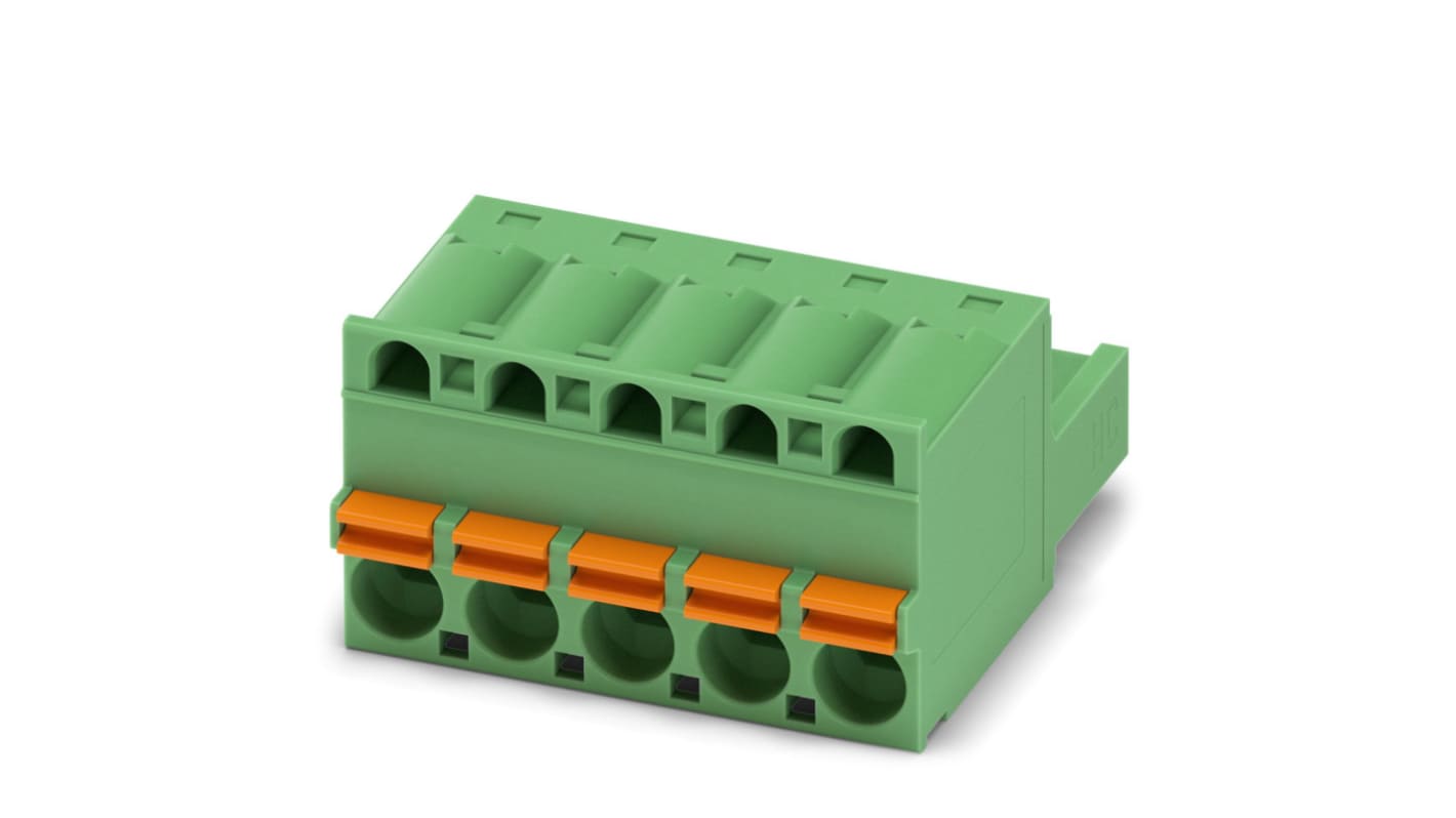 1942183 | Phoenix Contact 5mm Pitch 5 Way Pluggable Terminal Block ...