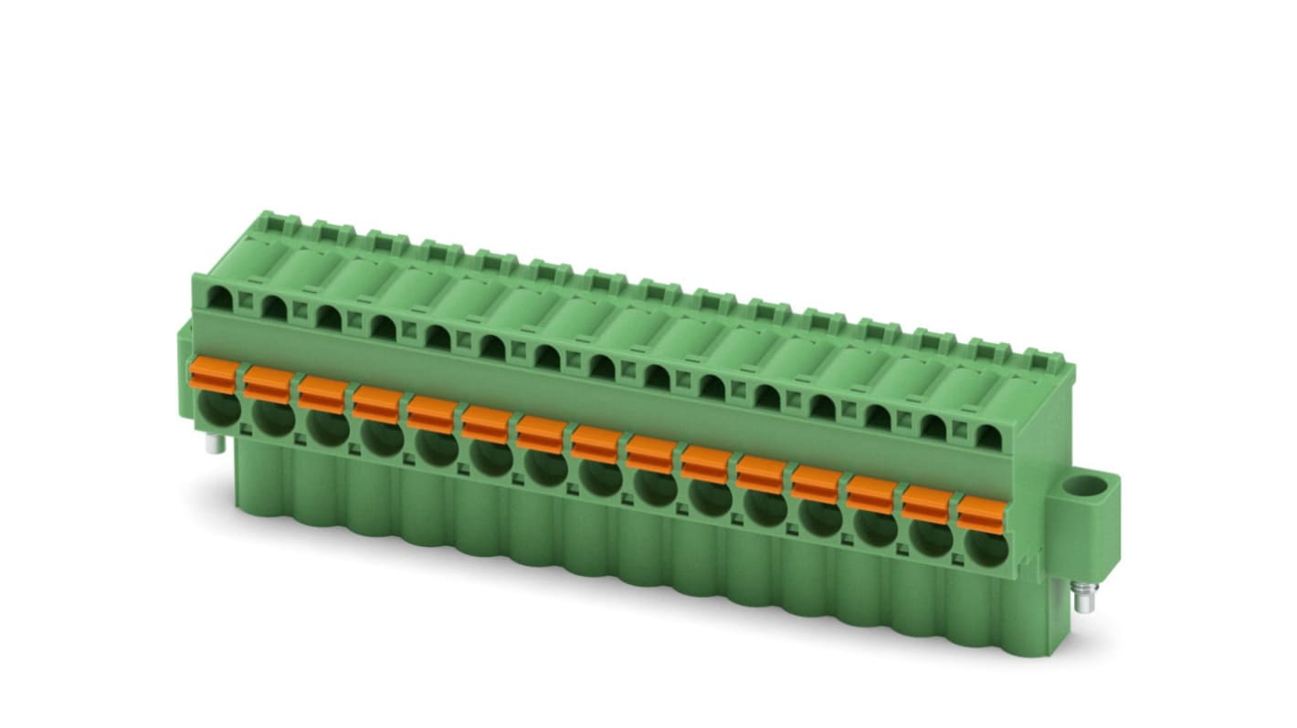 1910335 | Phoenix Contact 5mm Pitch 15 Way Pluggable Terminal Block ...