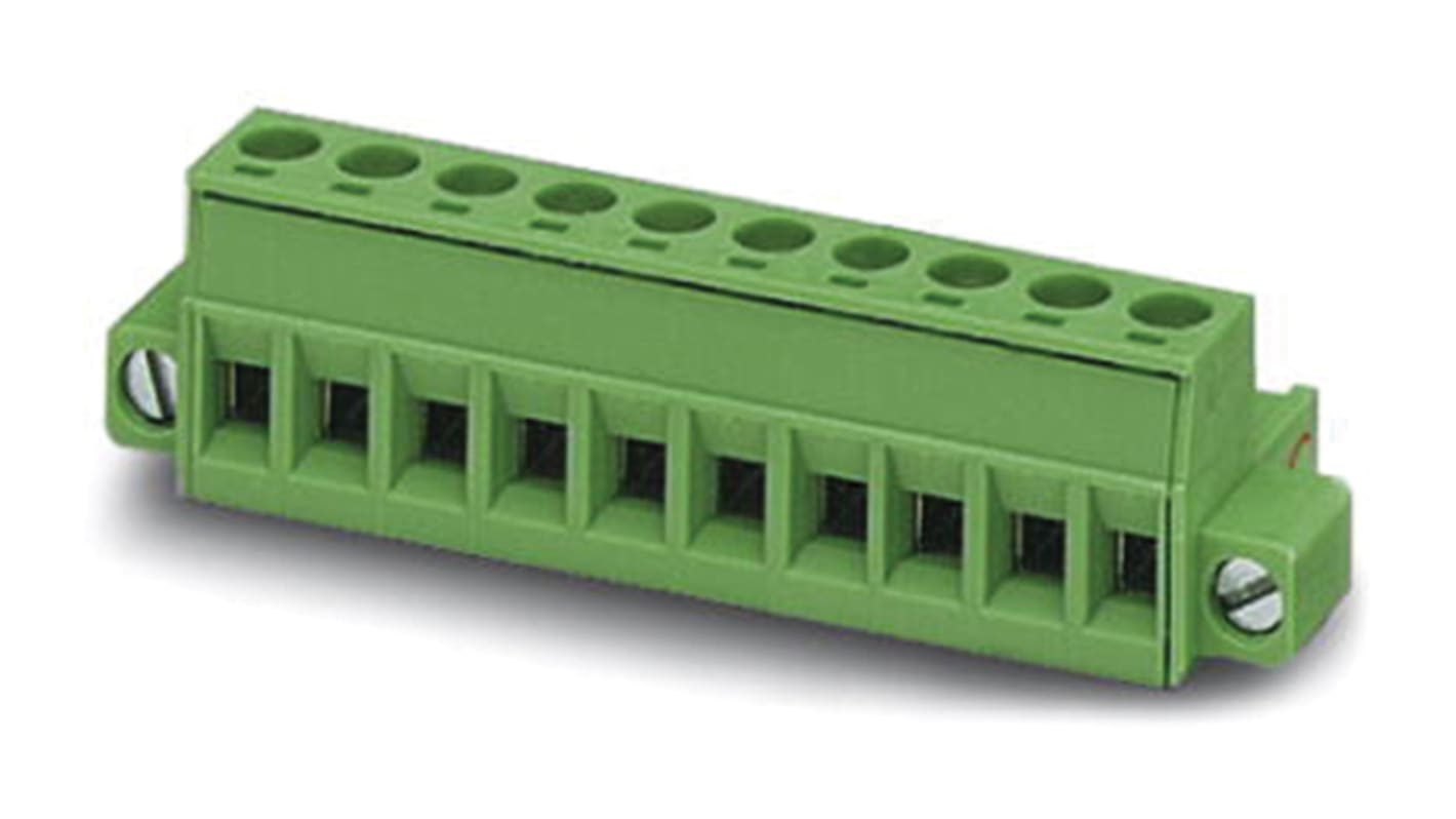 1912142 | Phoenix Contact 5mm Pitch 9 Way Pluggable Terminal Block, Plug, Screw Termination | RS