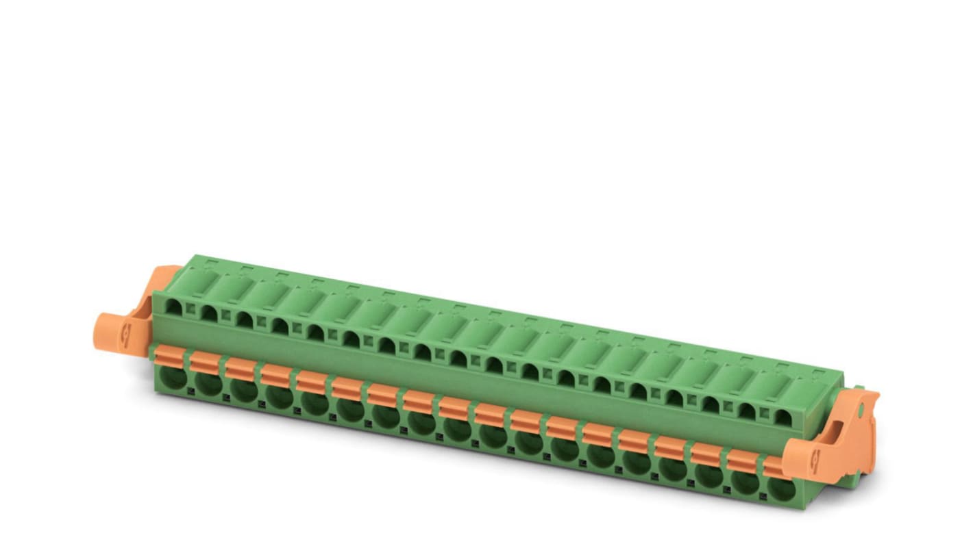 1810955 | Phoenix Contact 5.08mm Pitch 18 Way Pluggable Terminal Block ...