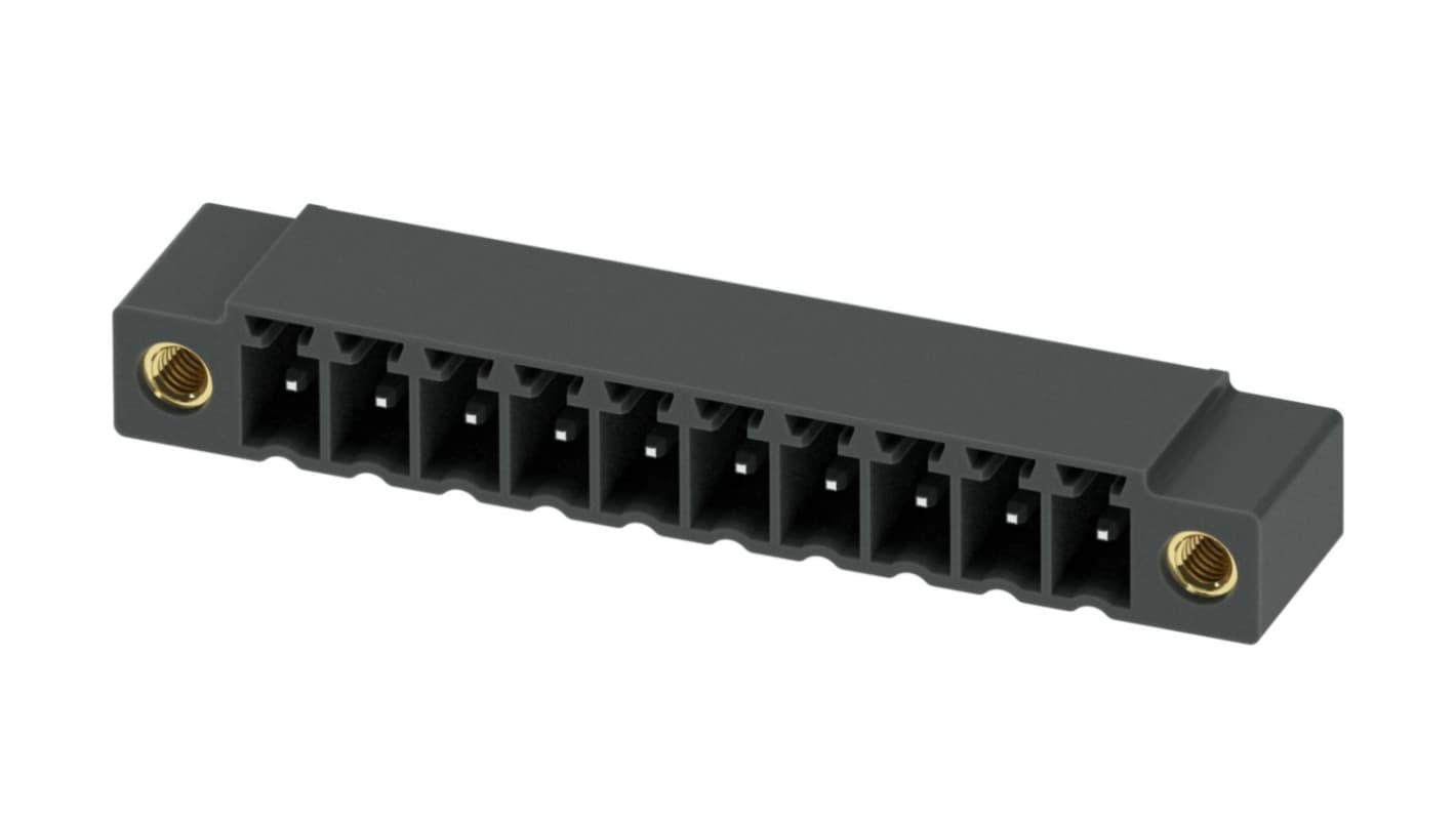 1722244 | Phoenix Contact 3.81mm Pitch 10 Way Right Angle Pluggable ...