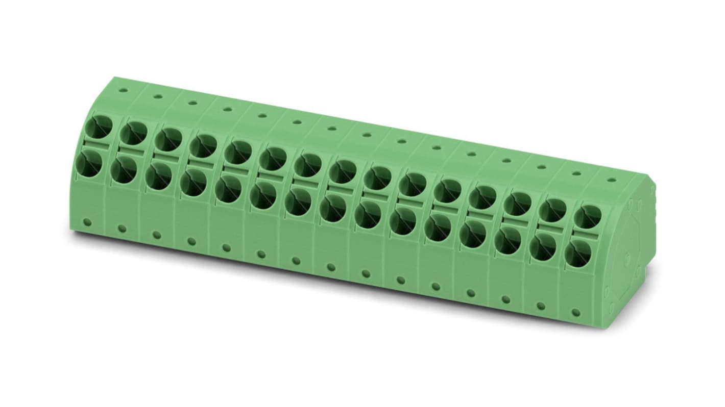 1725666 | Phoenix Contact 5mm Pitch 15 Way Pluggable Terminal Block ...