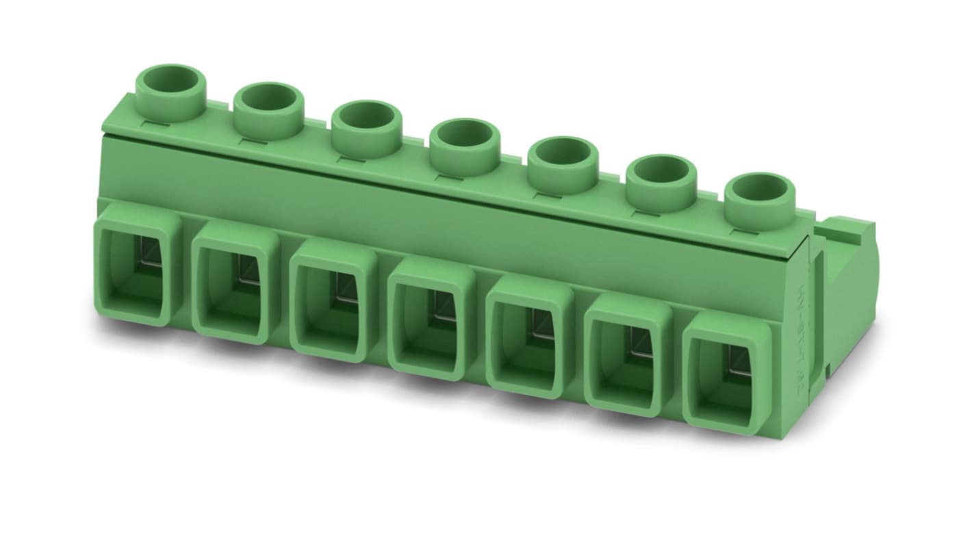1745674 | Phoenix Contact 7.62mm Pitch 7 Way Pluggable Terminal Block, Inverted Plug, Cable ...