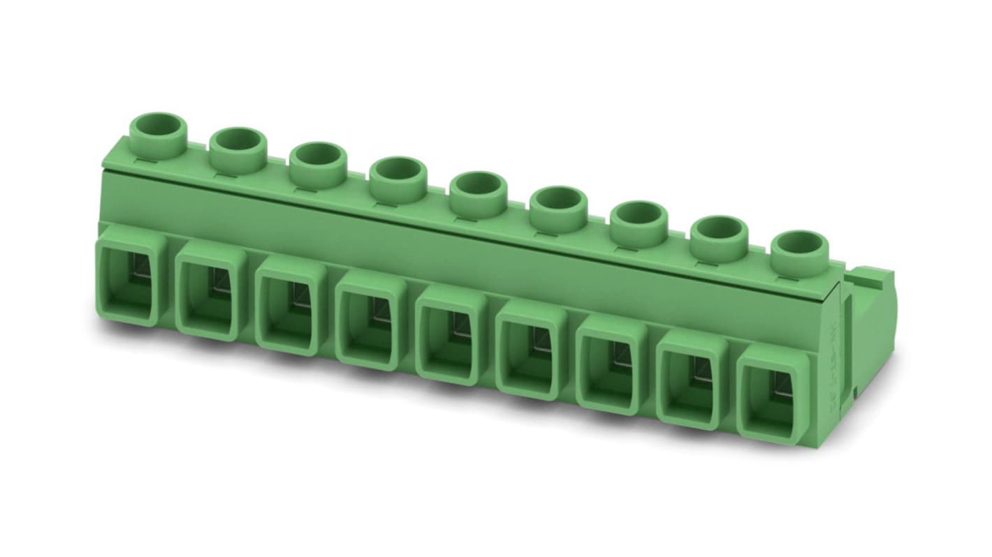1745690 | Phoenix Contact 7.62mm Pitch 9 Way Pluggable Terminal Block, Inverted Plug, Cable ...