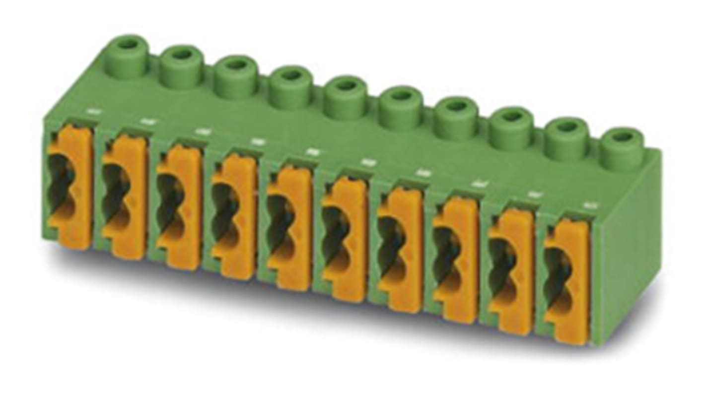 1914001 | Phoenix Contact 3.5mm Pitch 10 Way Right Angle Pluggable ...