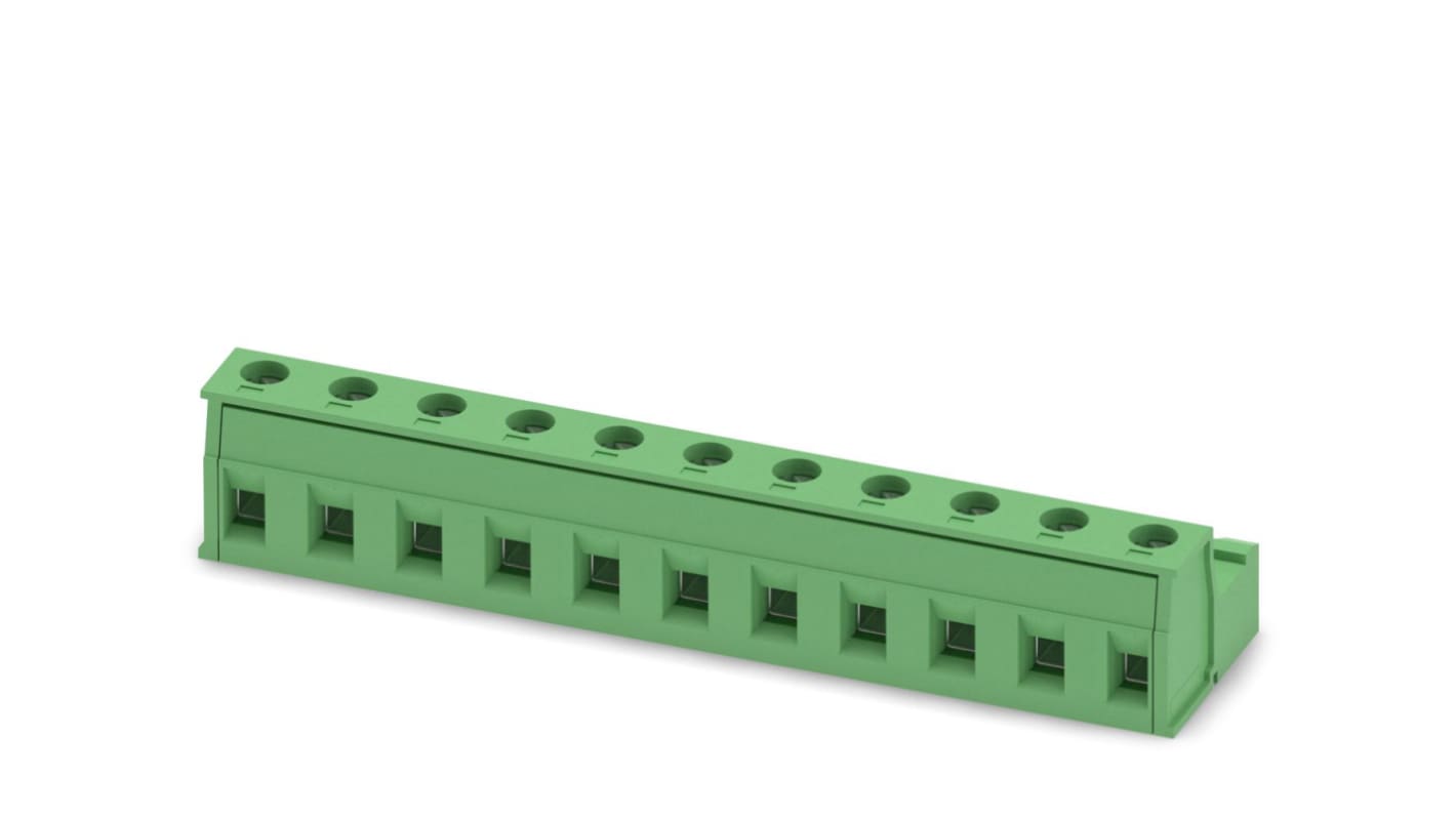 1828896 | Phoenix Contact 7.62mm Pitch 11 Way Pluggable Terminal Block, Inverted Plug, Cable ...