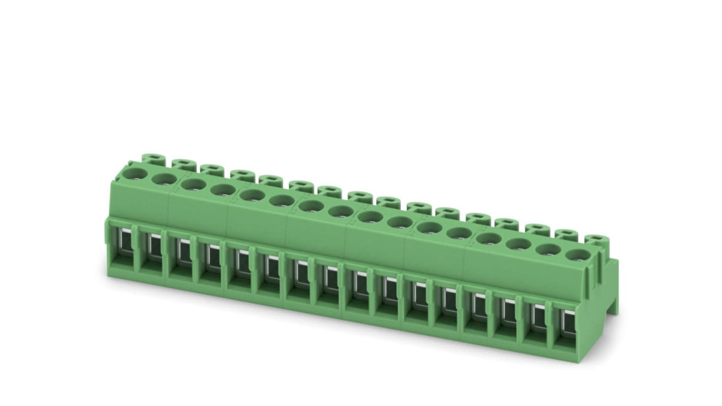 1984455 | Phoenix Contact 3.5mm Pitch 16 Way Pluggable Terminal Block ...