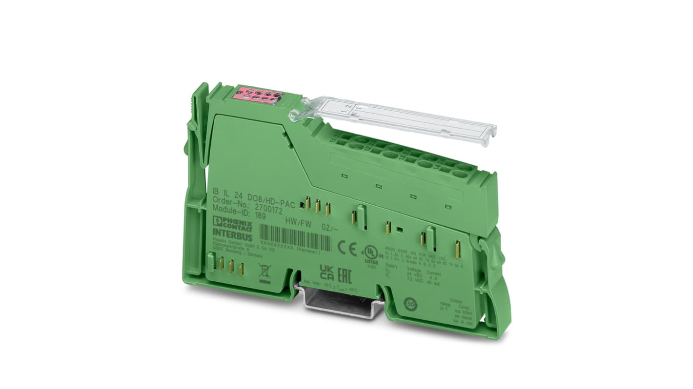 2701213 | Phoenix Contact IB IL 24 DI8-2MBD-PAC Series PLC I/O Module ...