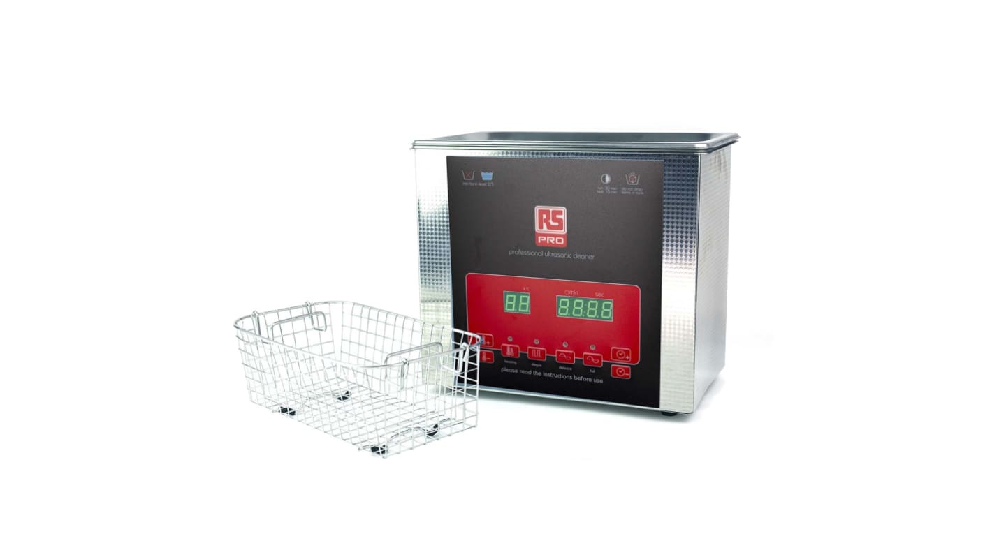 RS PRO Ultrasonic Cleaner, 100W, 3L | RS