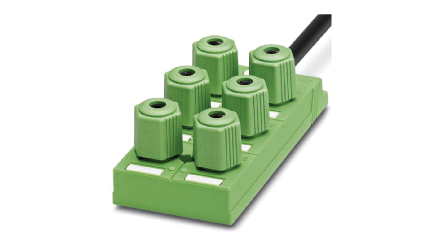 1683688 | Phoenix Contact SACB Series Sensor Box, QUICKON, 4 way, 6 ...