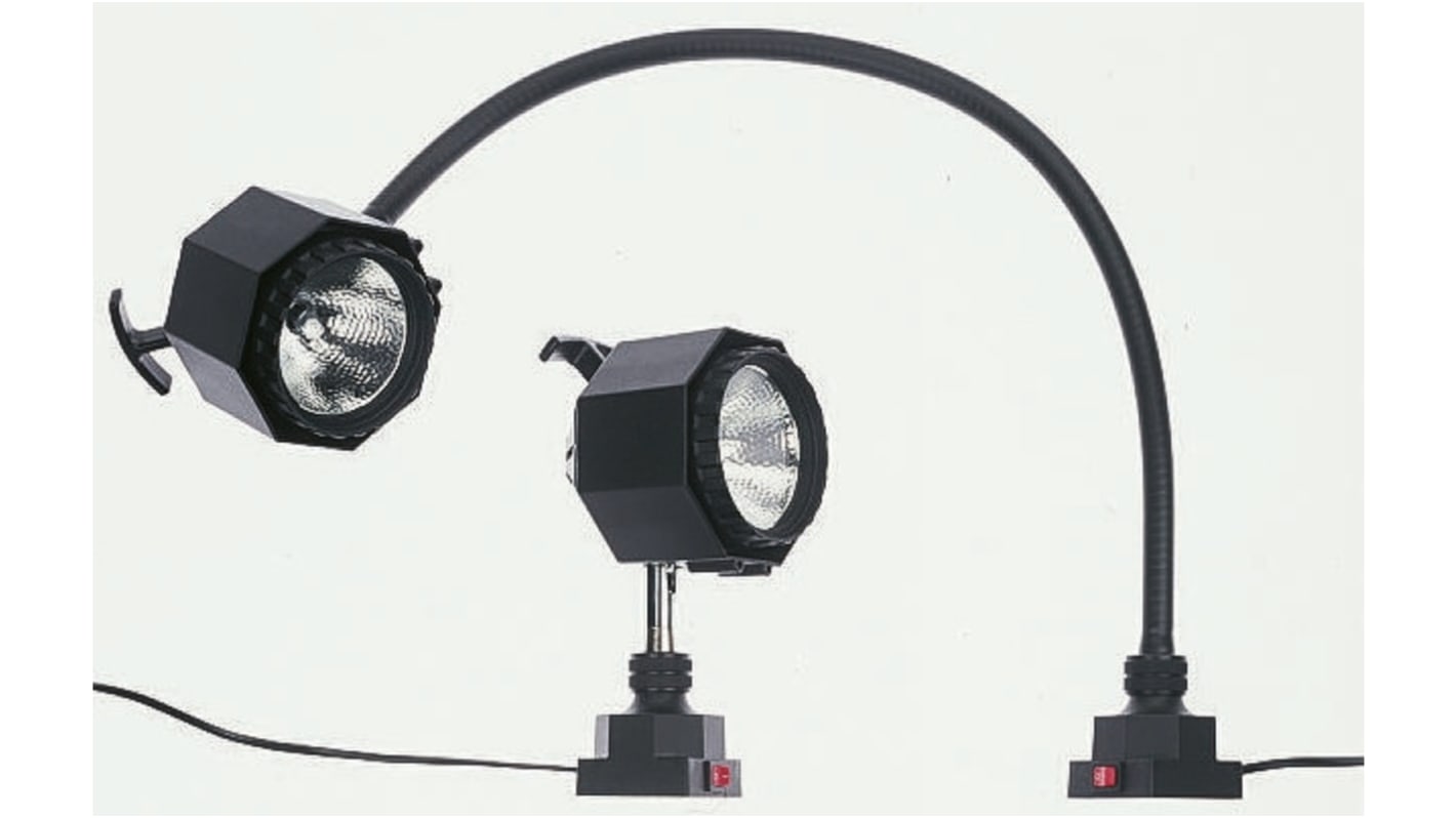 12640 | Sunnex Halogen Task Light, 24 V ac, 50 W, Flexible Neck, 700mm Reach, 700mm Arm Length | RS
