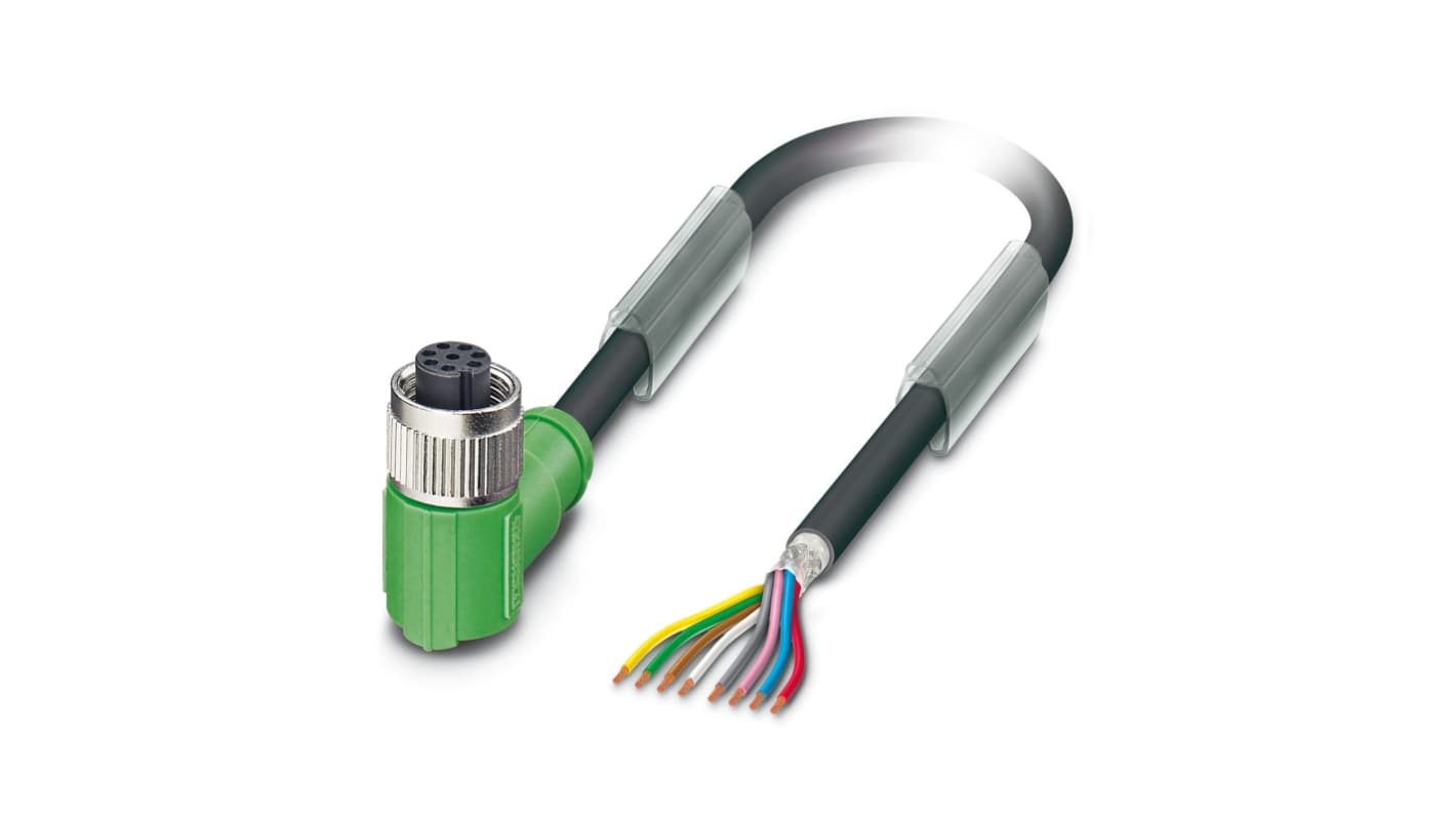 1522927 | Cable de conexión Phoenix Contact, con. A M12 Hembra, 8 polos ...