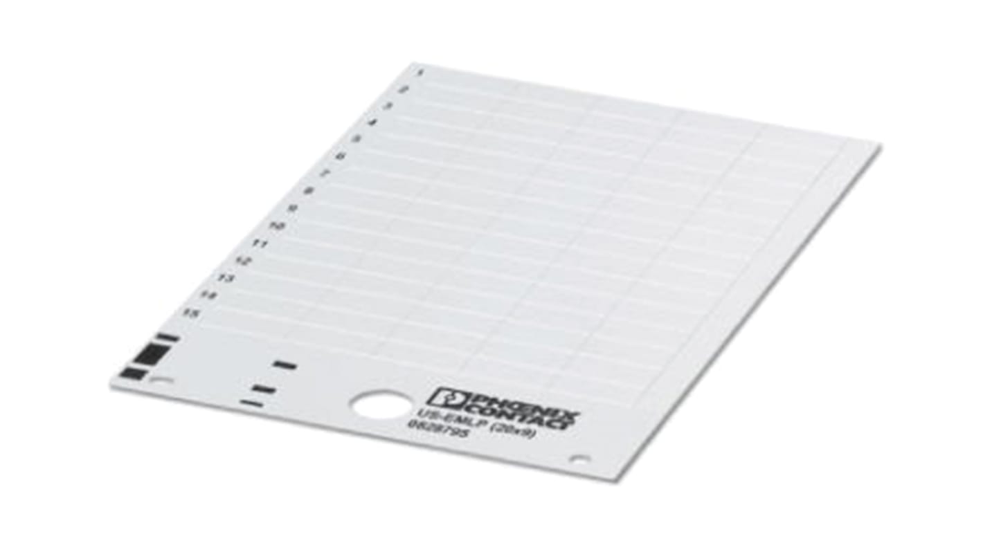 0828889 | Phoenix Contact Panel Marker, 27mm Length | RS