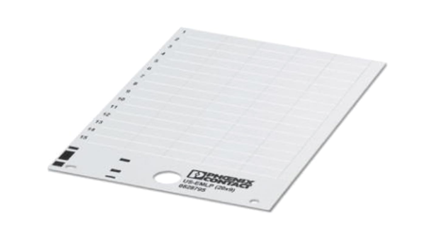 0828891 | Phoenix Contact Panel Marker, 27mm Length | RS