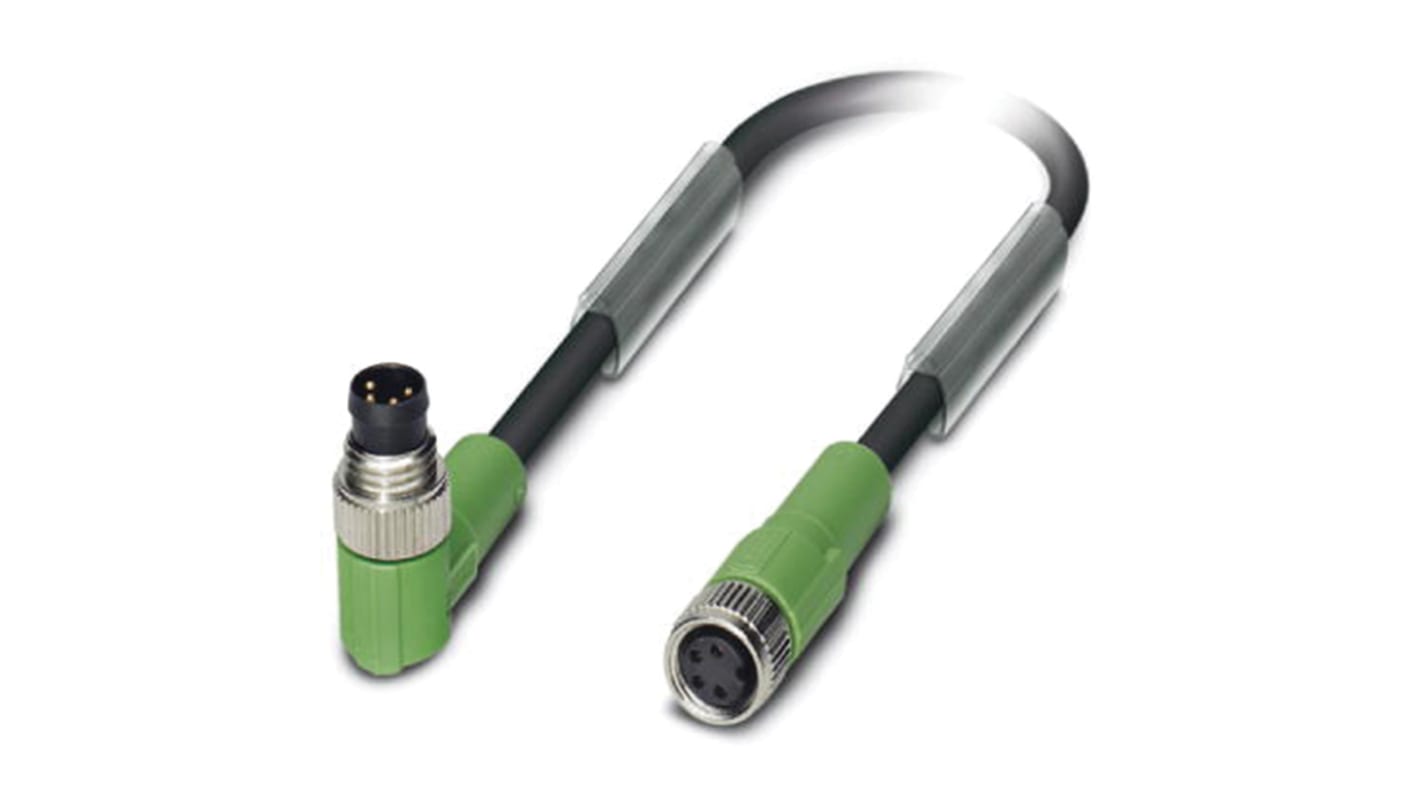 1682223 | Phoenix Contact Right Angle Male 4 way M8 to Straight Female ...