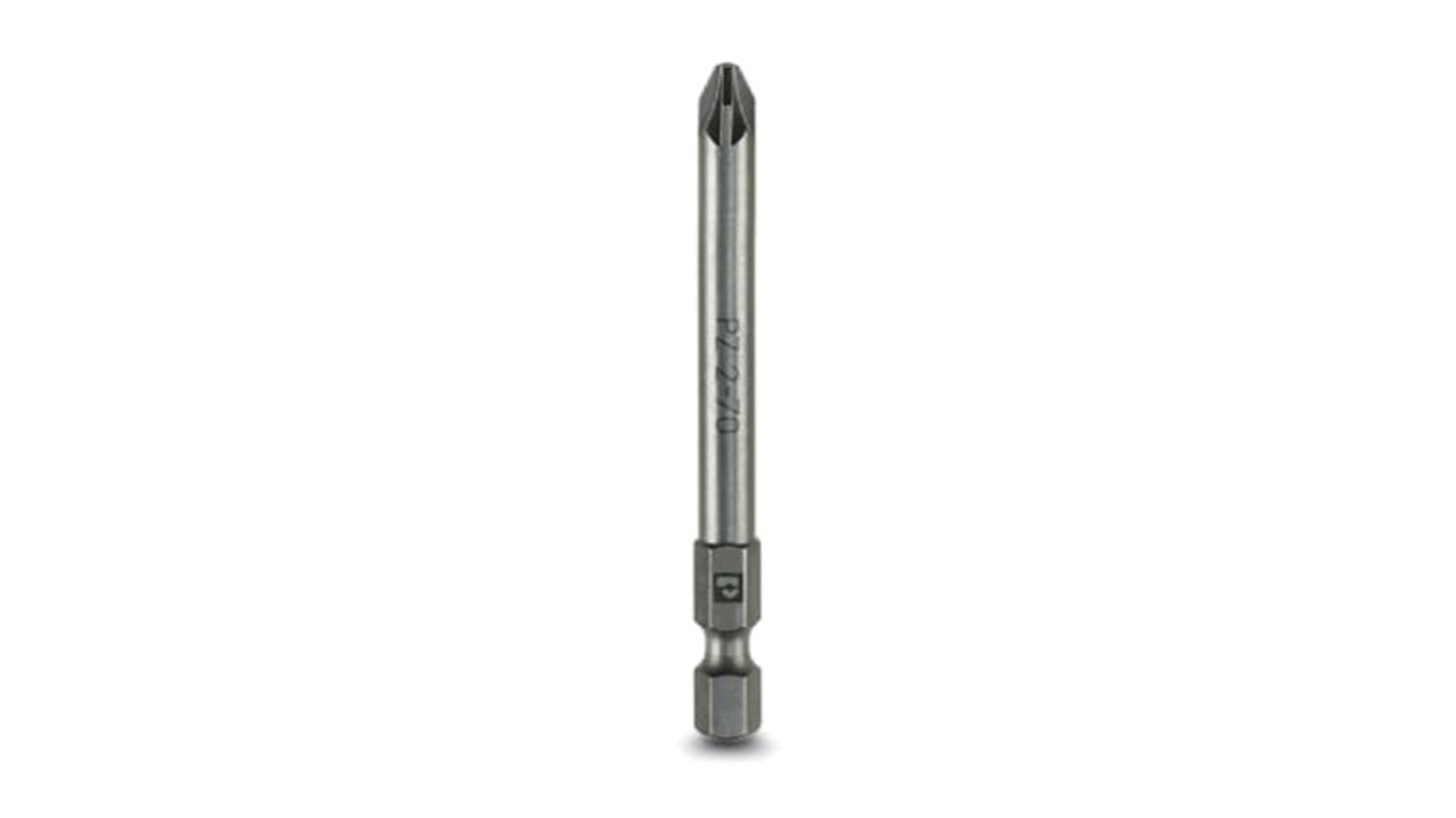 1212595 | Phoenix Contact Pozidriv Screwdriver Bit, PZ2 Tip | RS