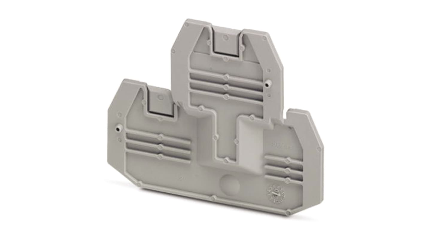 3074376 | Phoenix Contact DINレール取付用端子アクセサリ エンドカバー D-UTTB 2.5/4 ZBU GY ...