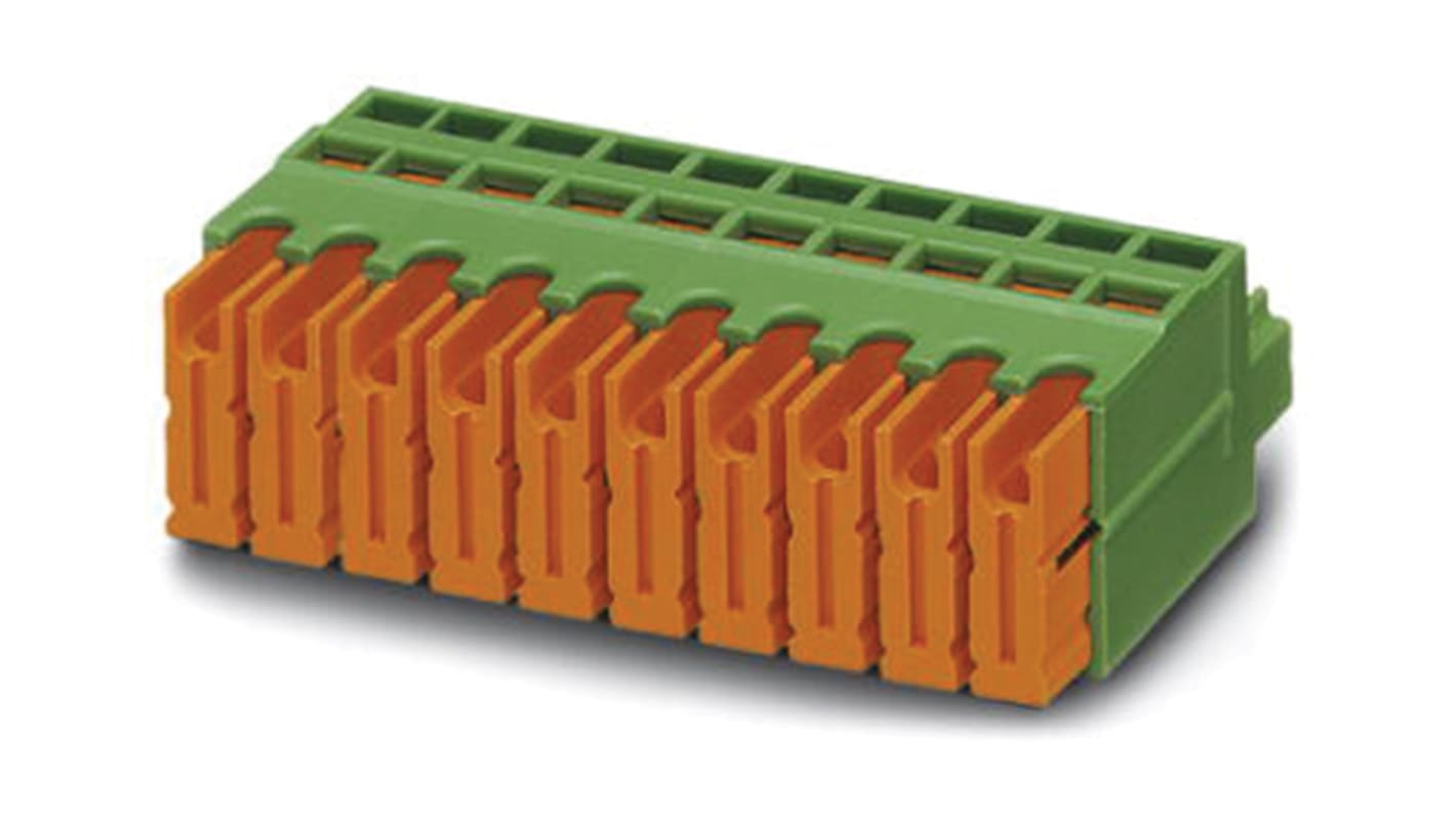 1897490 | Phoenix Contact 3.81mm Pitch 12 Way Pluggable Terminal Block, Plug, Cable Mount, Screw ...
