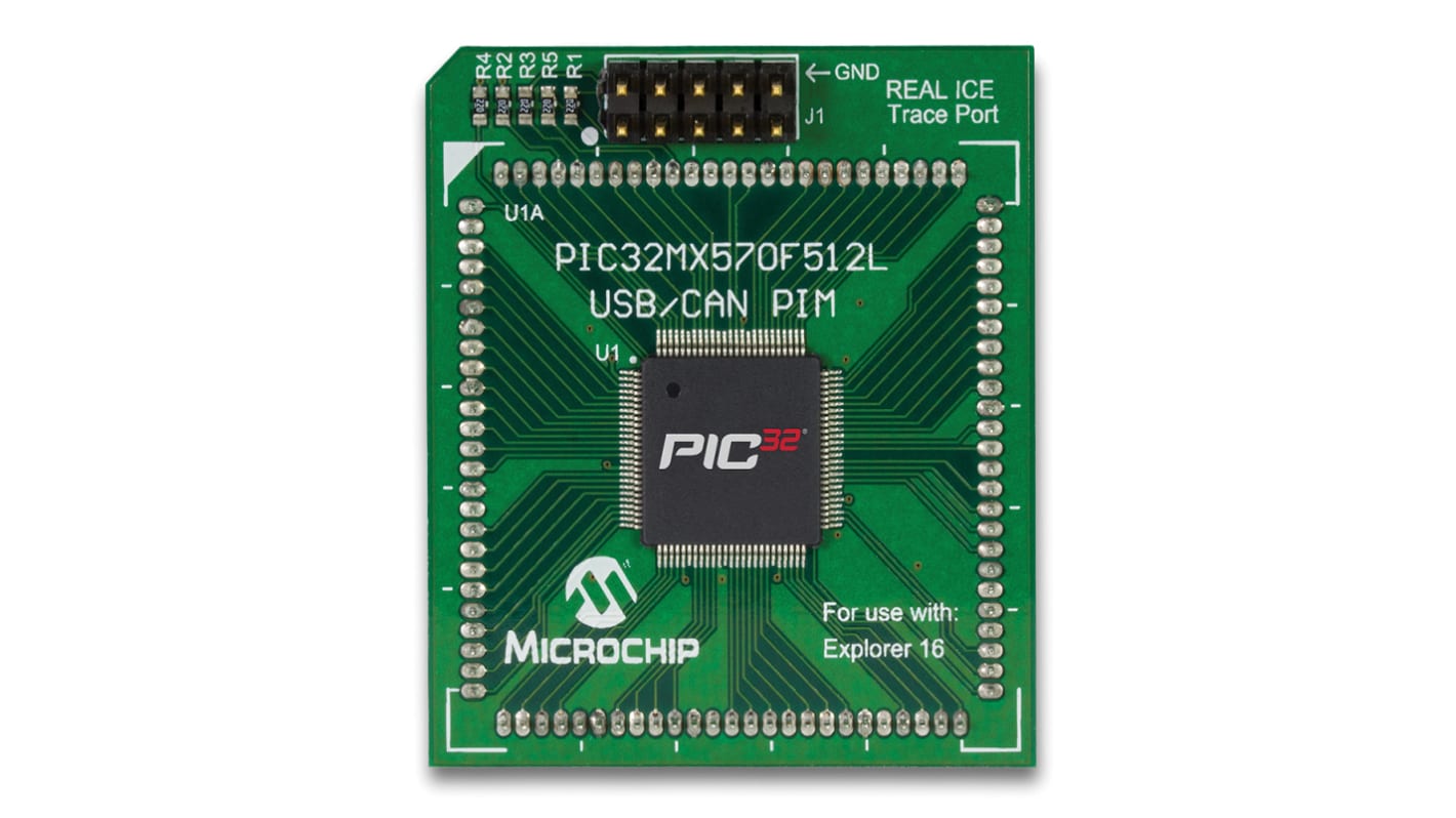 Microchip PIC32MX570F512L USB/CAN Explorer 16 PIM MCU Module MA320015 | RS