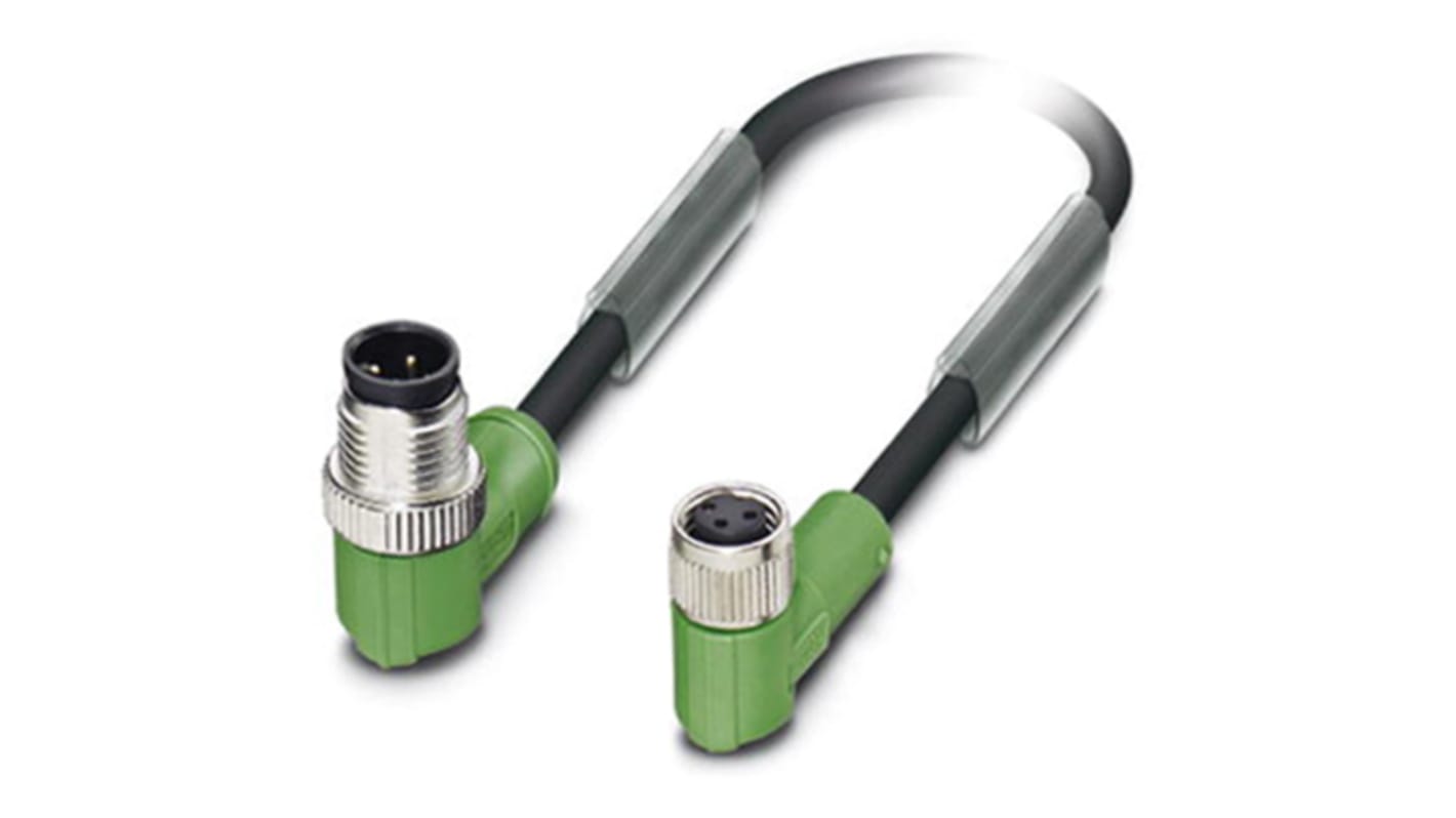 1668946 | Phoenix Contact Male 3 way M12 to Female 3 way M8 Sensor ...